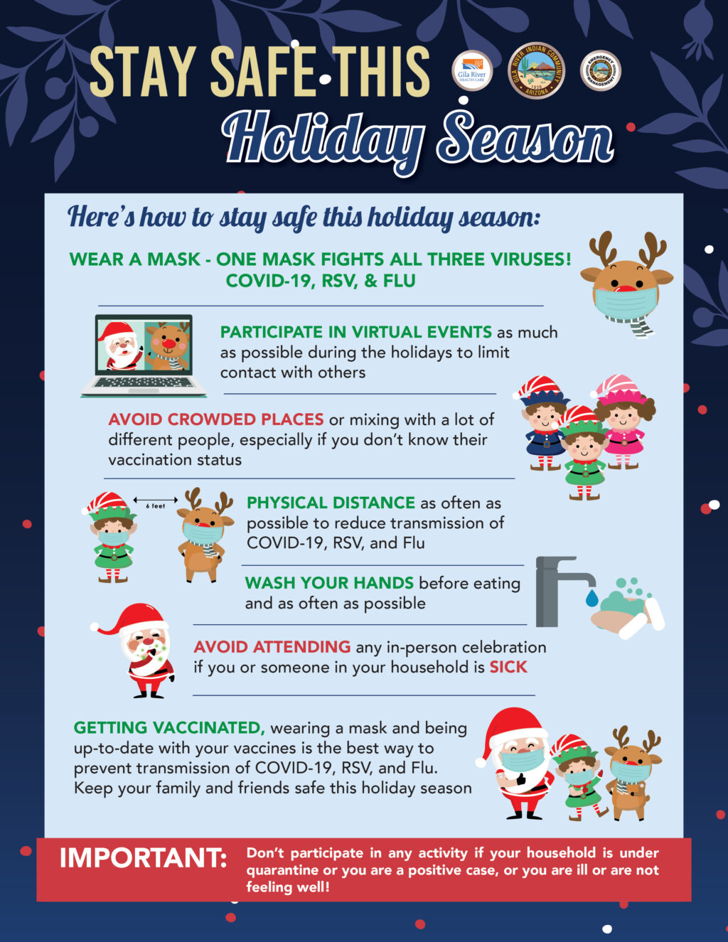 FINAL Holiday 2022 Safe Guidelines – Gila River Health Care